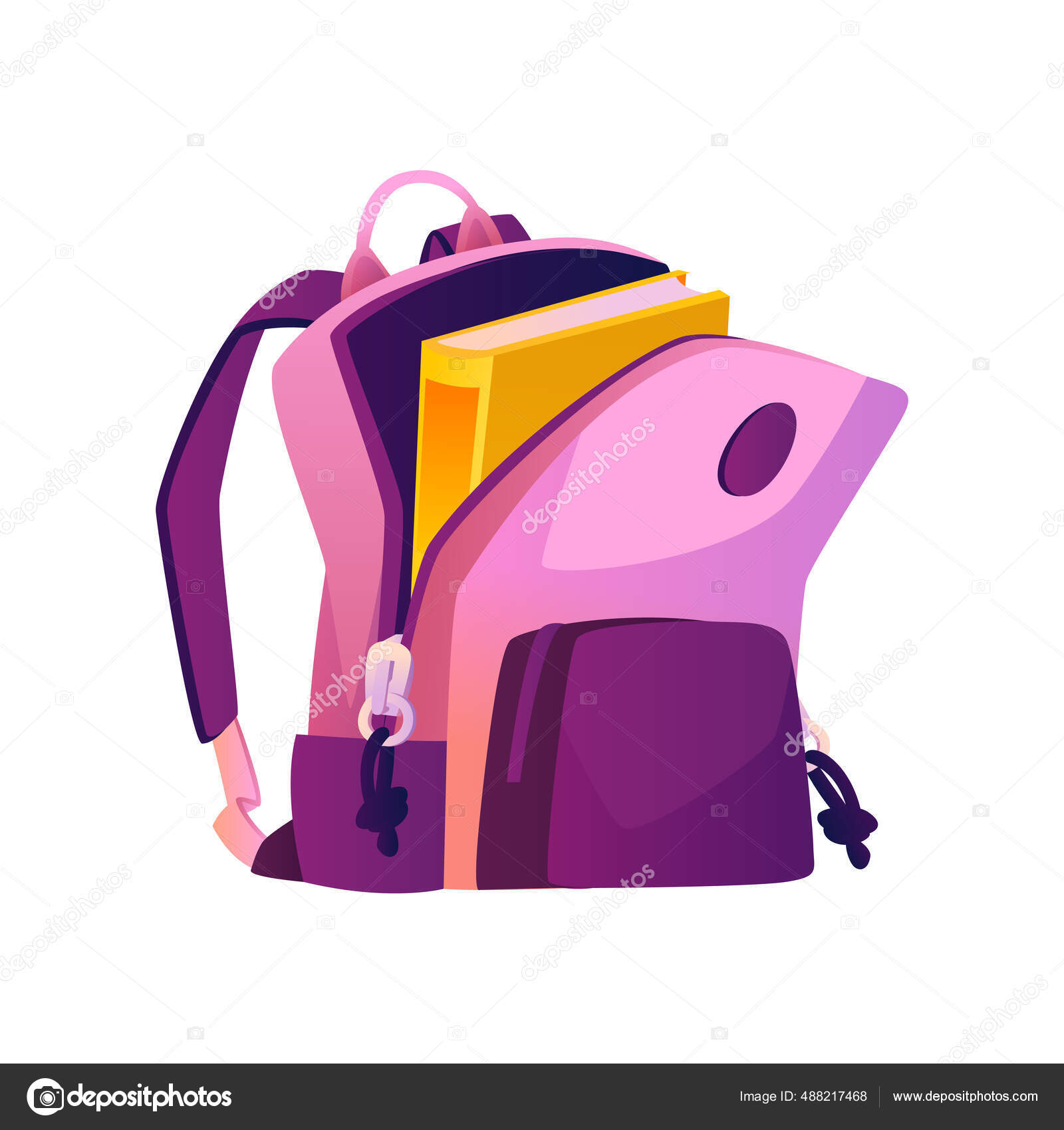 Open Backpack Cartoon