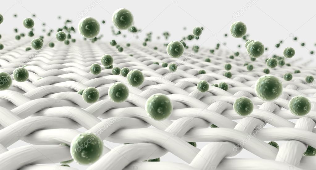 Micro Fabric And Germ Particles — Stock Photo © albund #53113559