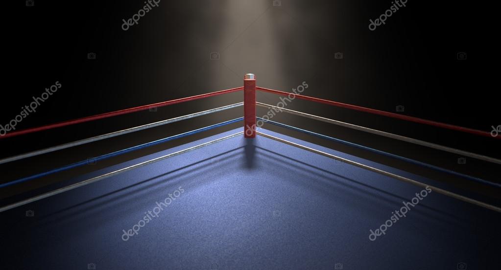Empty Boxing Ring Corner