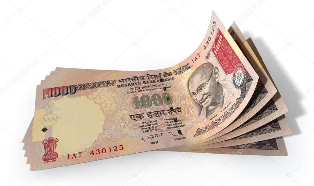 Rupee Bank Notes Spread — Stock Photo © albund #57047077