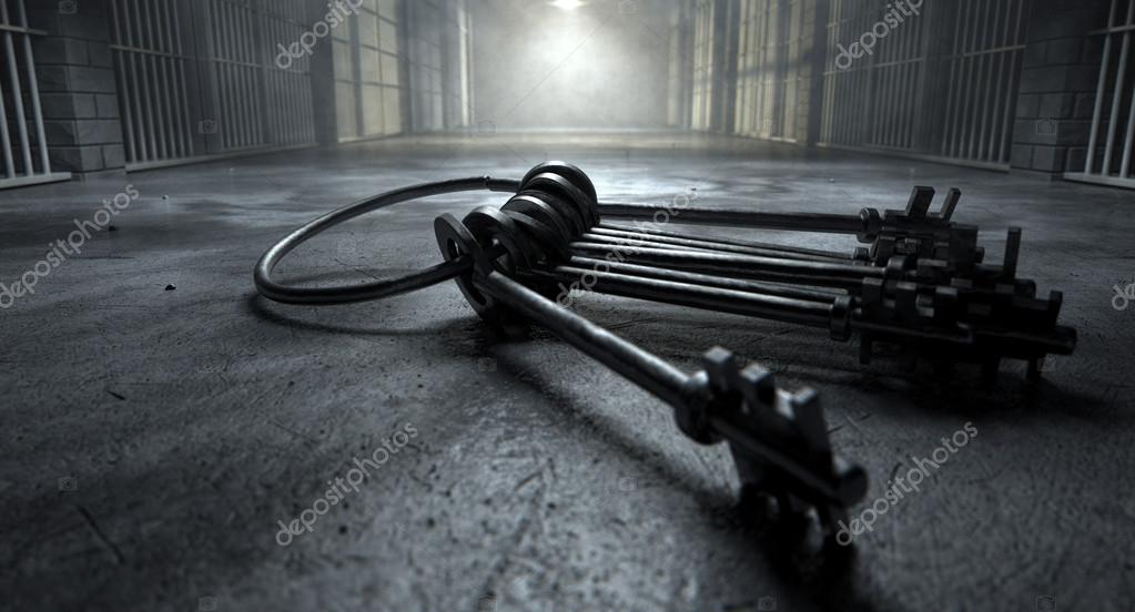 Jail Cell With Keys — Stock Photo © albund #58322675