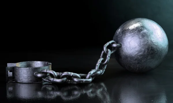 Ball And Chain Isolated — Stock Photo © albund #59646647