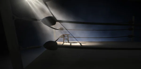 Vintage Boxing Corner And Stool — Stock Photo © albund #67033841
