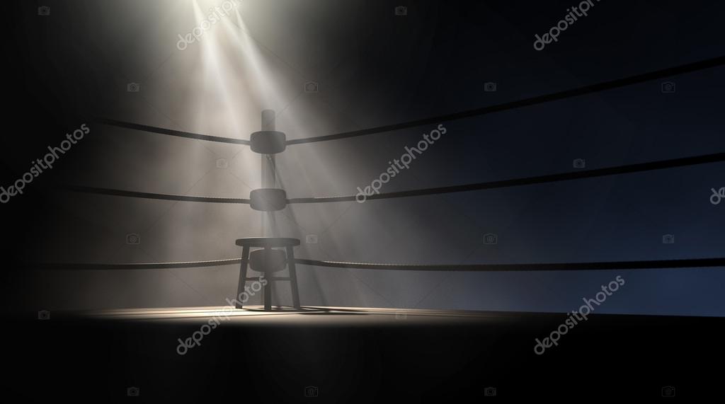Vintage Boxing Corner And Stool — Stock Photo © albund #67033841