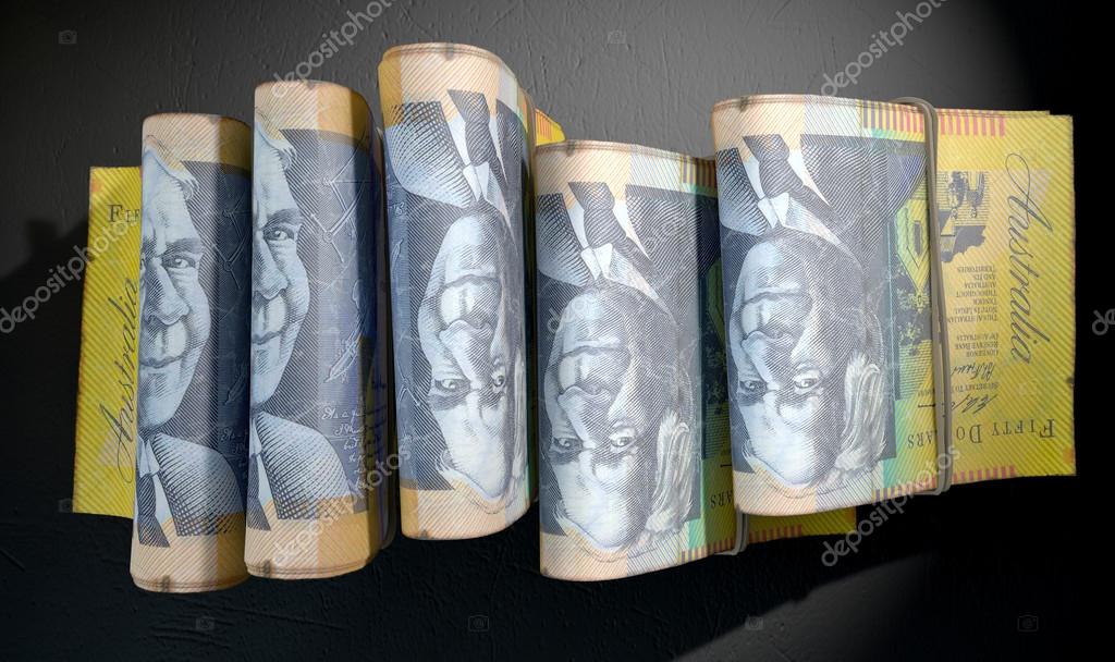 Wads Of Notes Pile Dark — Stock Photo © albund #70180997