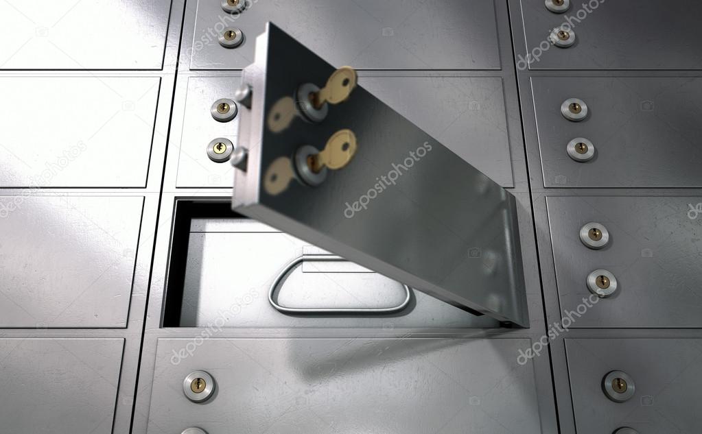Safety Deposit Boxes — Stock Photo © albund #77930400