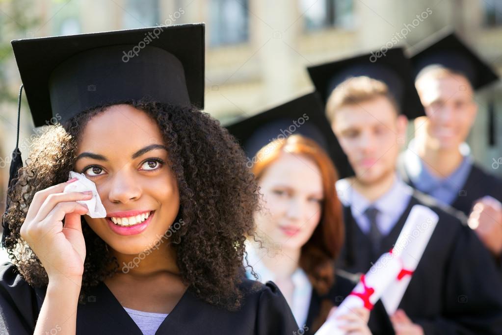 Crying College Student