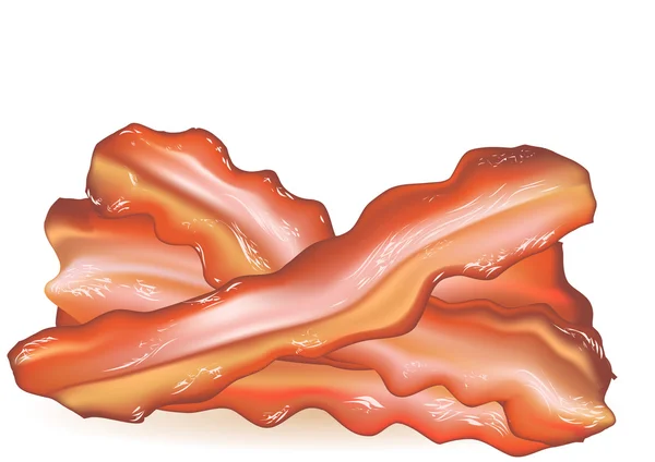 Cooked bacon strips — Stock Vector © sahuad #6829399