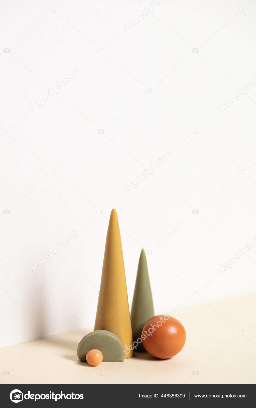 Minimalistic abstract composition with simple geometric figures. Still ...