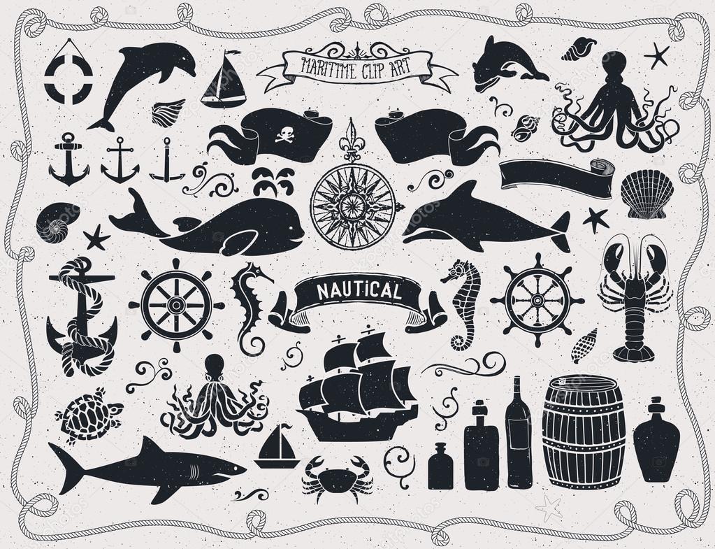 Maritime Clip Art Stock Vector by ©LanaN. 63222165