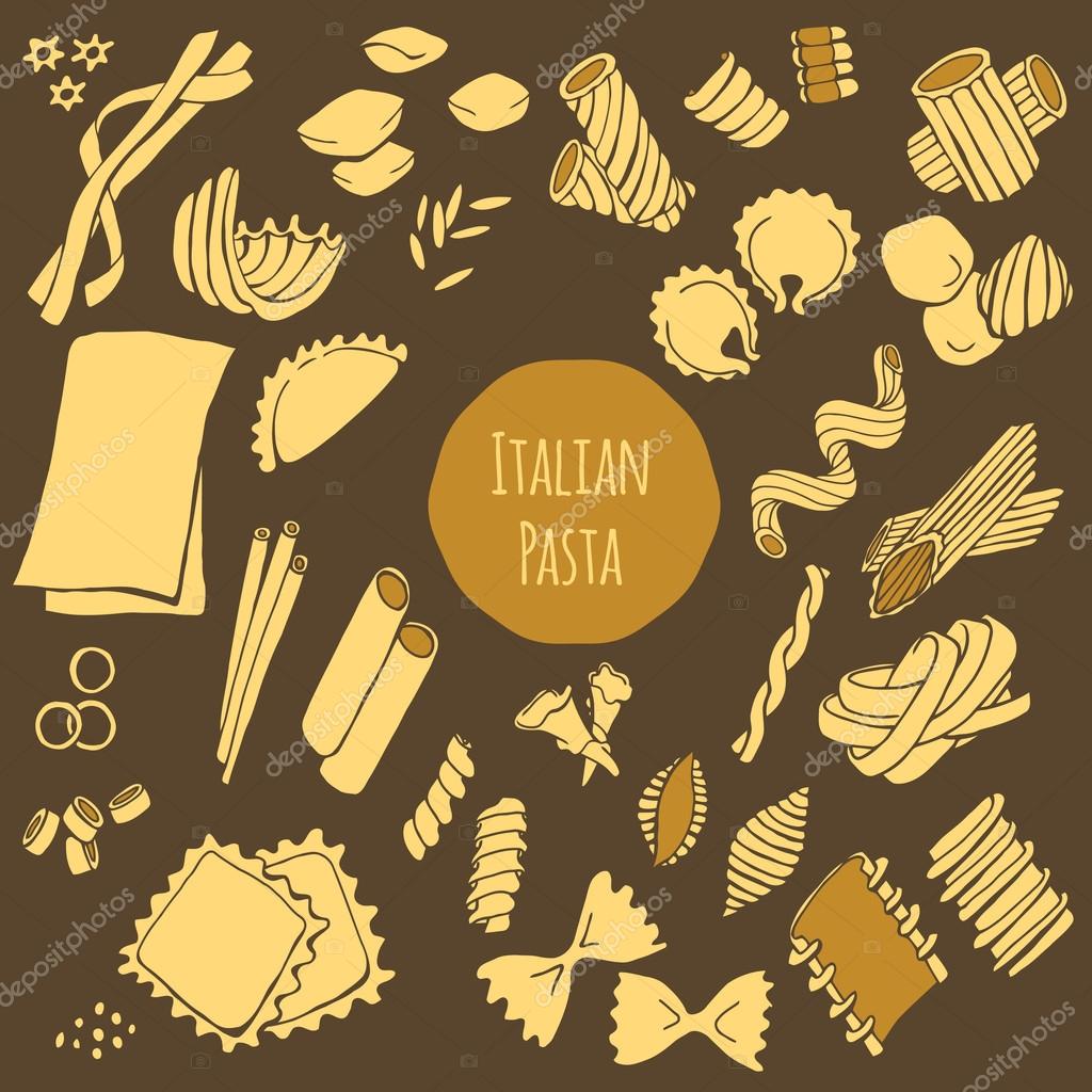 Italian Pasta Vector Set Stock Vector Image by ©weit #91370802
