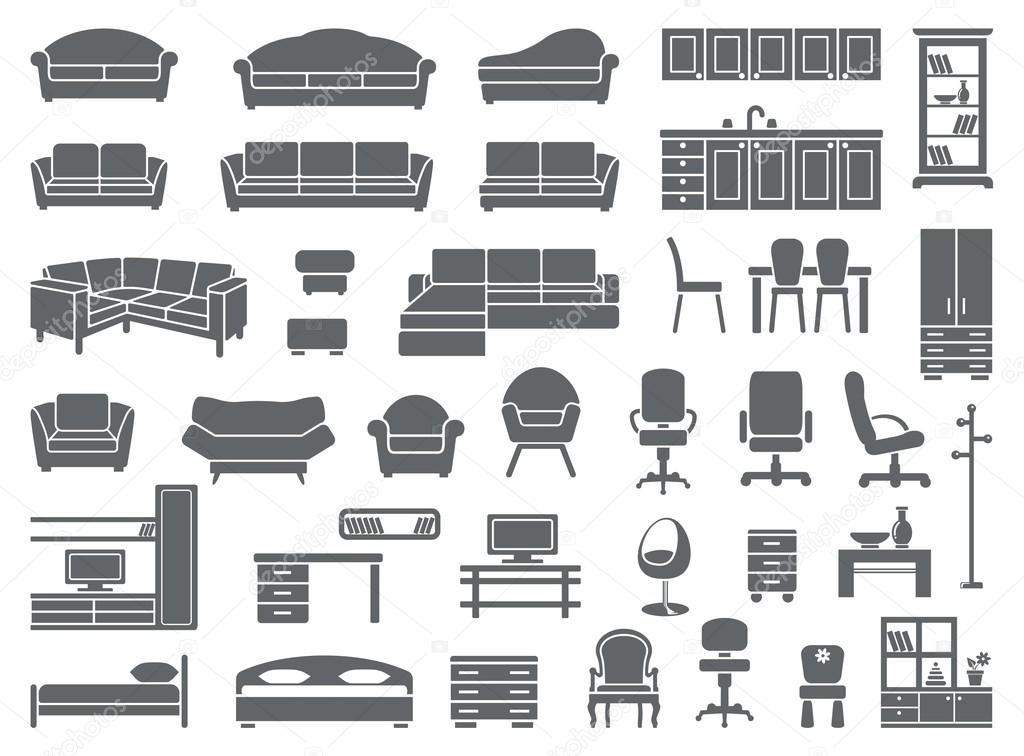 Muebles icono conjunto Vector de stock por ©Klava 77127533