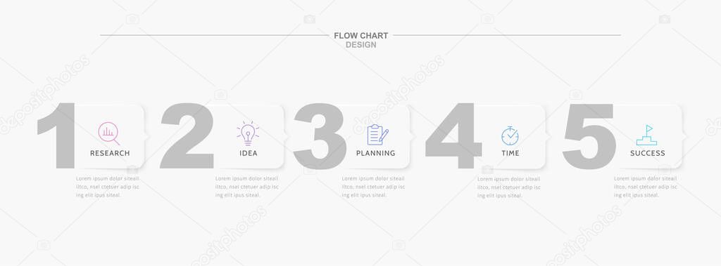 5 step chart Vector Art Stock Images | Depositphotos