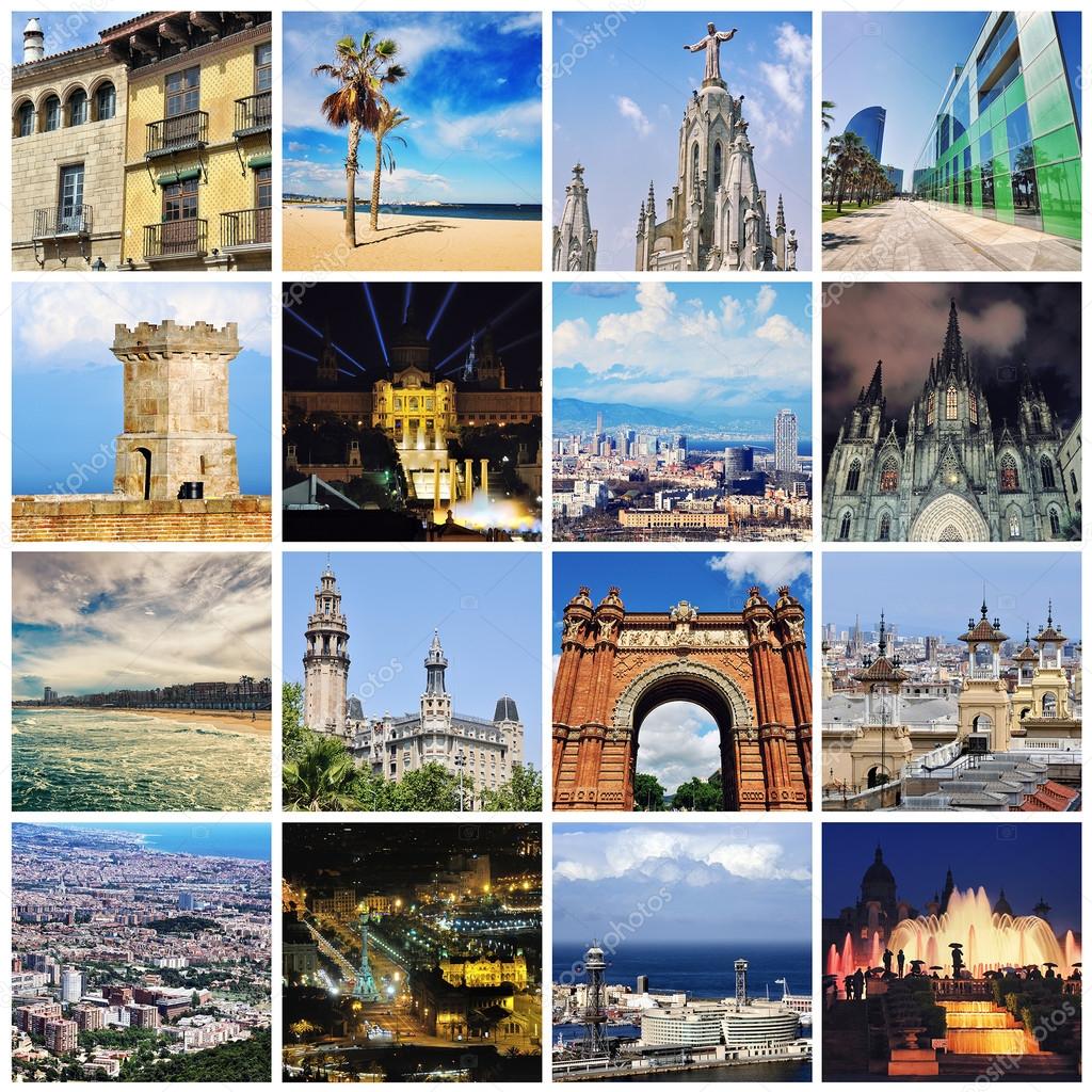 Set of photos from Barcelona — Stock Photo © MadrugadaVerde #60295253