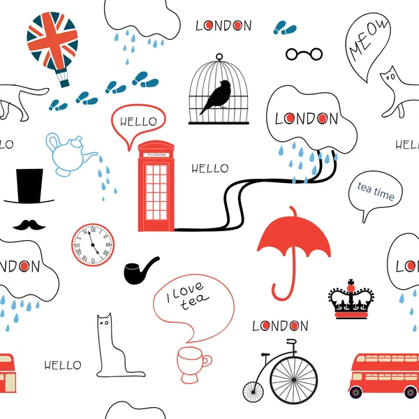 Hand drawn english pattern Stock Vector Image by ©yuyula #66502029