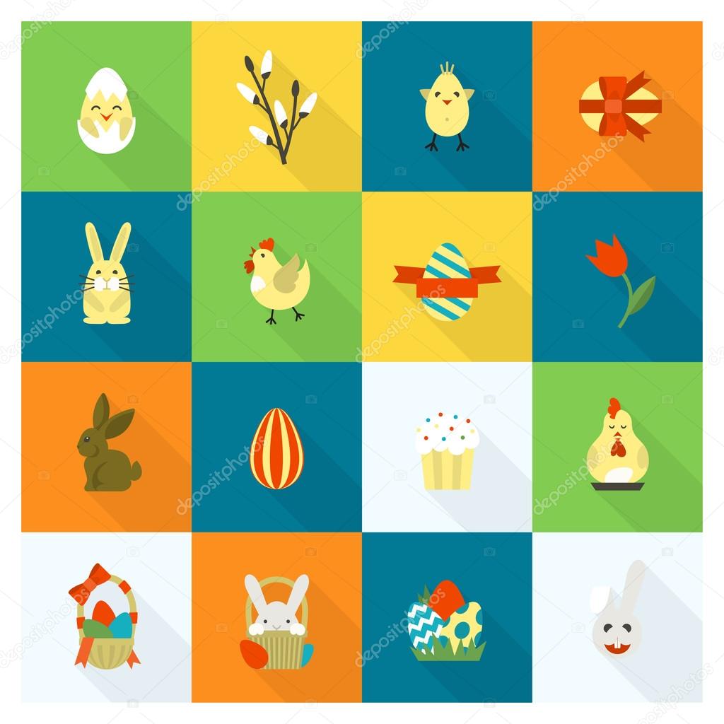Celebration Easter Icons Stock Vector by ©HelenStock 103003632