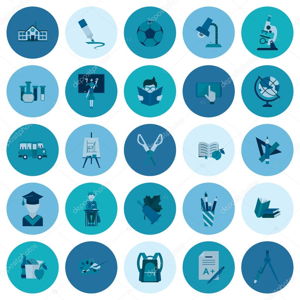 School and Education Icons Stock Vector Image by ©HelenStock #123328276