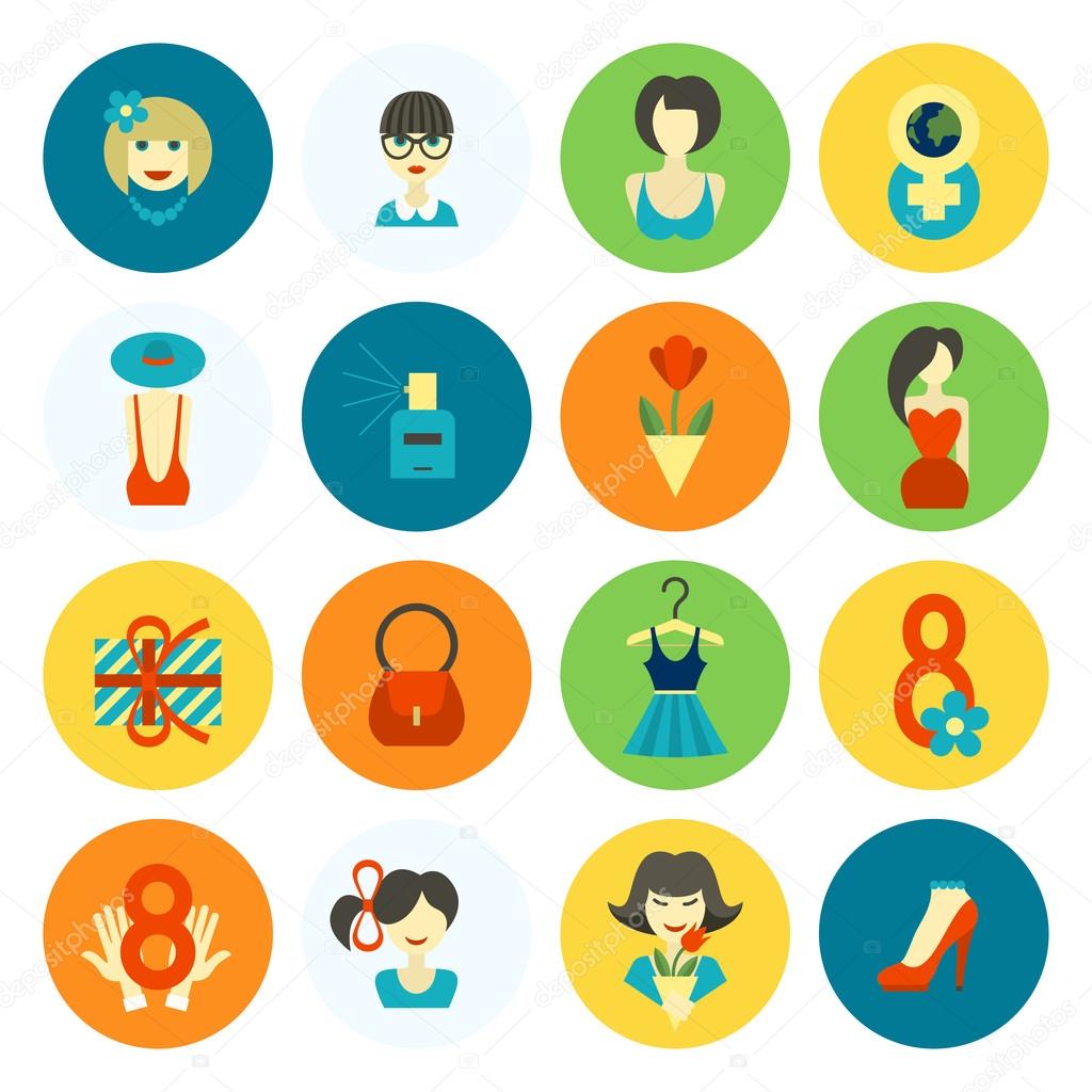 Womans Day Icon Set Stock Vector Image by ©HelenStock #67019833
