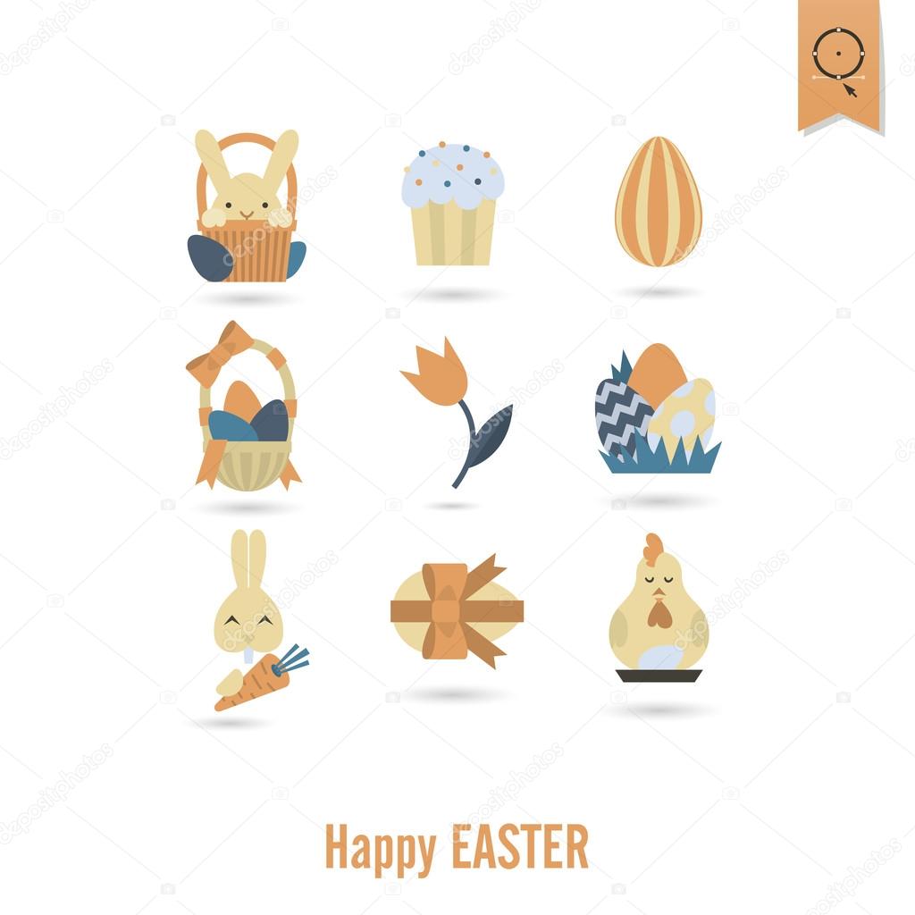Celebration Easter Icons Stock Vector by ©HelenStock 67088193