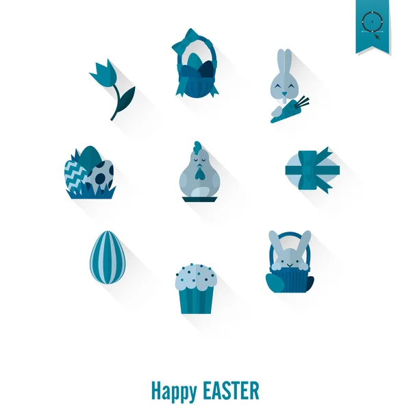 Celebration Easter Icons Stock Vector by ©HelenStock 93789836