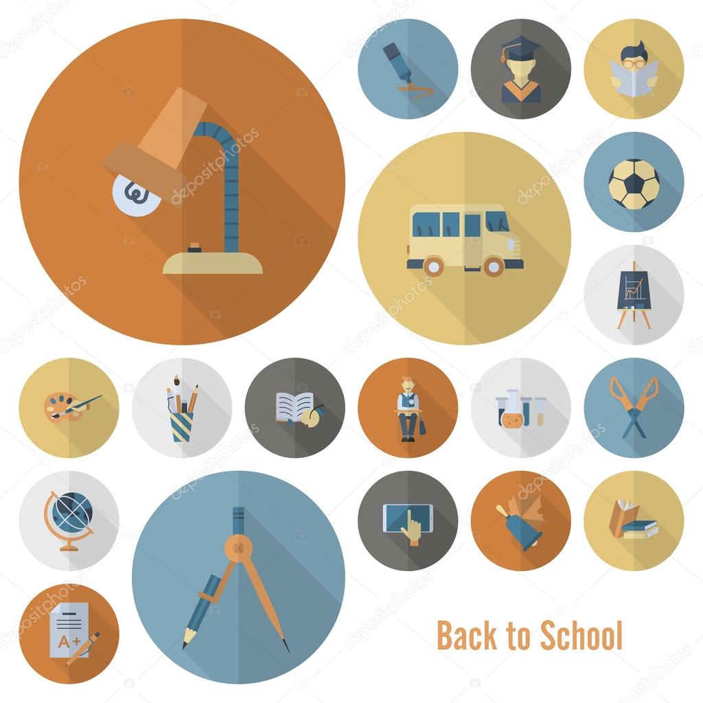 Iconos escolares y educativos Vector de Stock de ©HelenStock 82550066