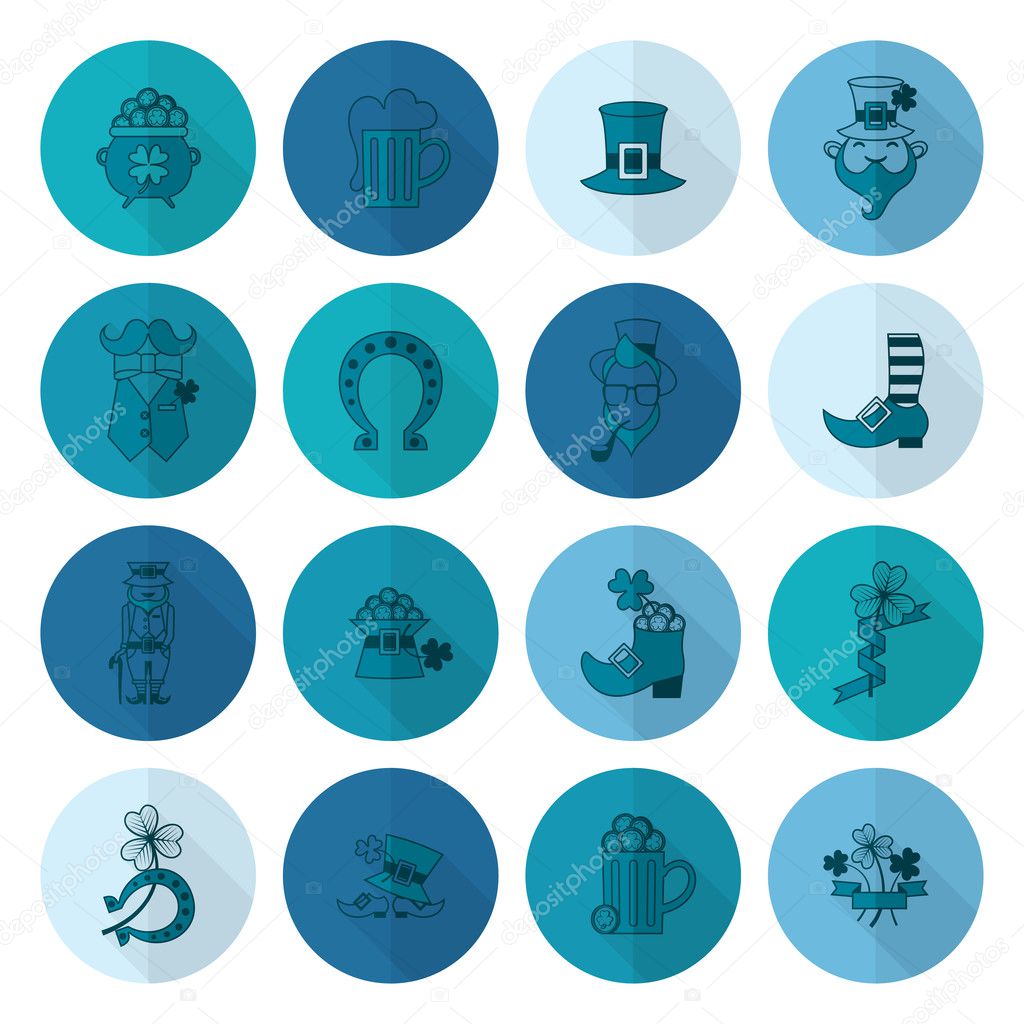 Saint Patricks Day Icon Set Stock Vector by ©HelenStock 84212424