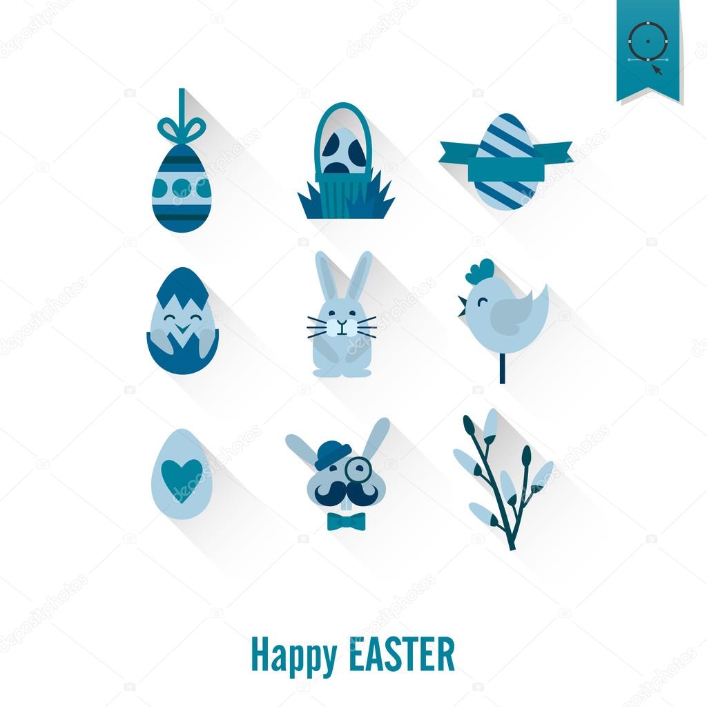 Celebration Easter Icons Stock Vector by ©HelenStock 84322784