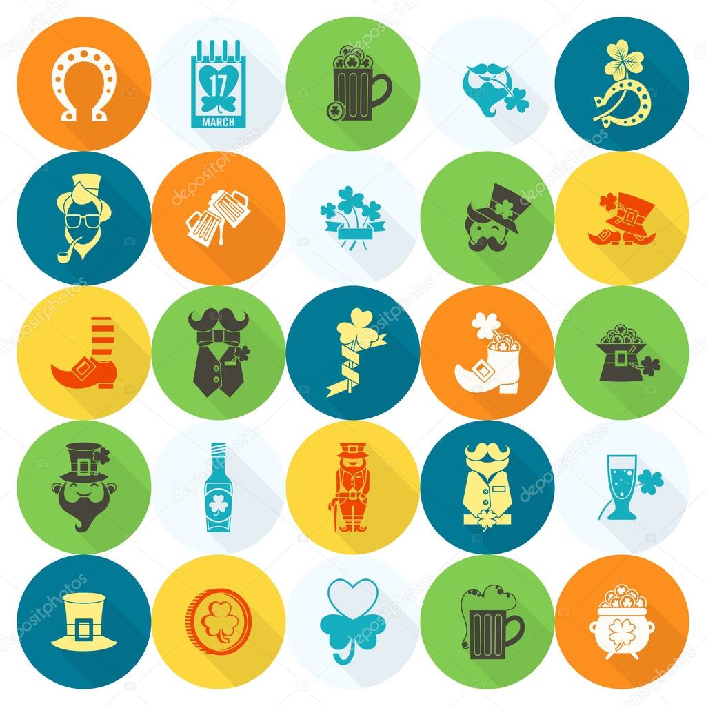 Saint Patricks Day Icon Set Stock Vector by ©HelenStock 92683802