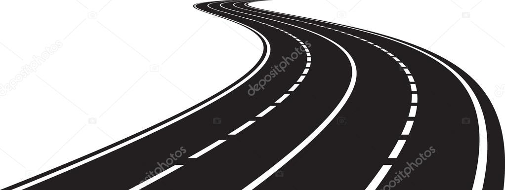 Perspective of curved road Stock Vector Image by ©orelphoto2 #121883618