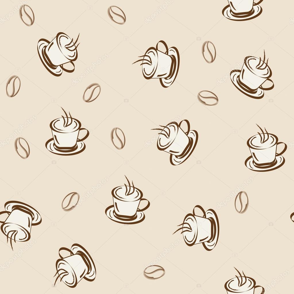 Seamless coffee background Stock Vector Image by ©orelphoto2 #55670817