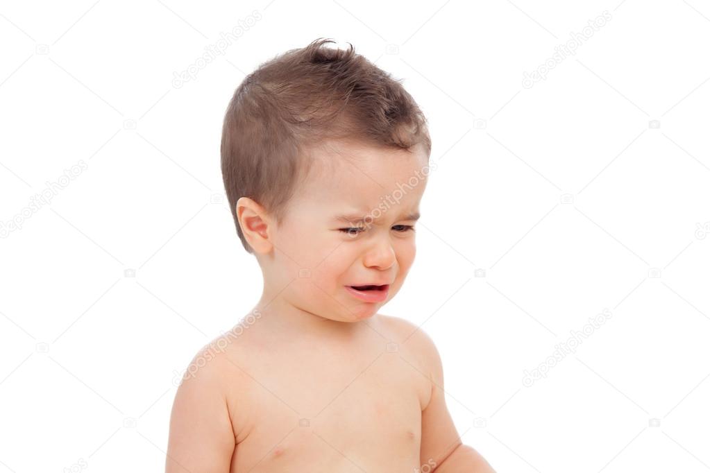 Cute, little boy crying Stock Photo by ©Gelpi 76381035