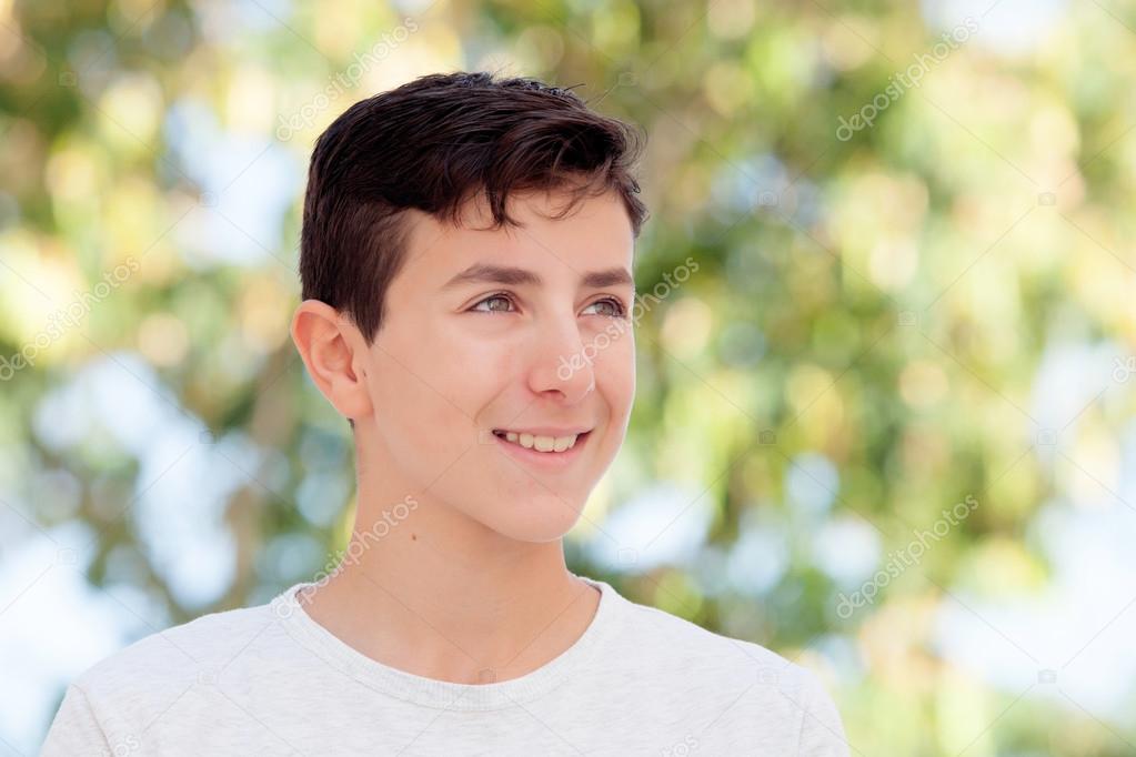 Cute Teenage Boy Smiling