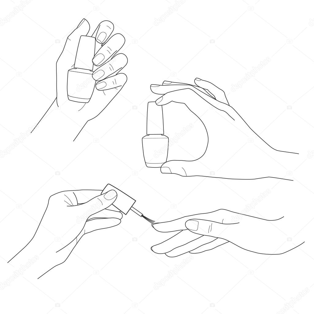 Finger Nail Polish Coloring Pages Coloring Pages