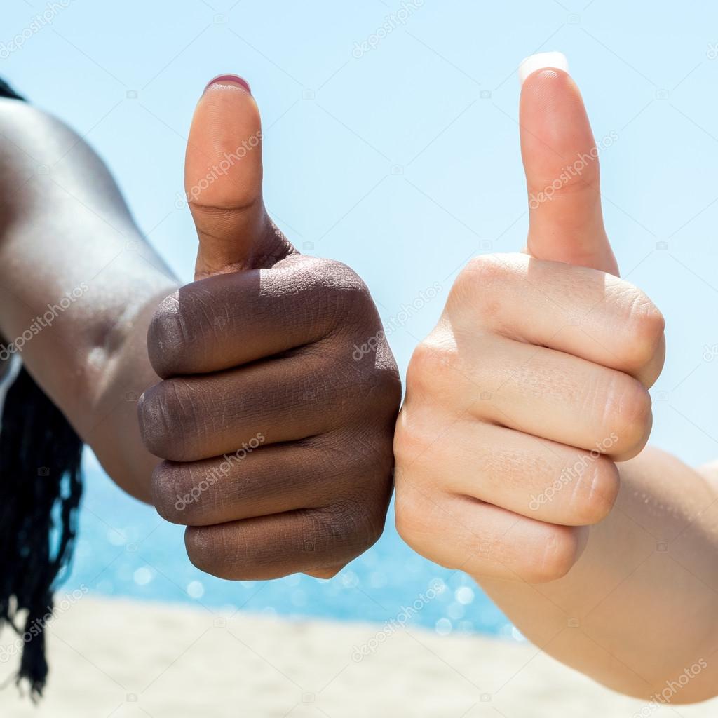 Hands doing thumbs up — Stock Photo © karelnoppe #120238428