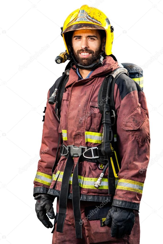Bombero en equipo de lucha contra incendios. 2024