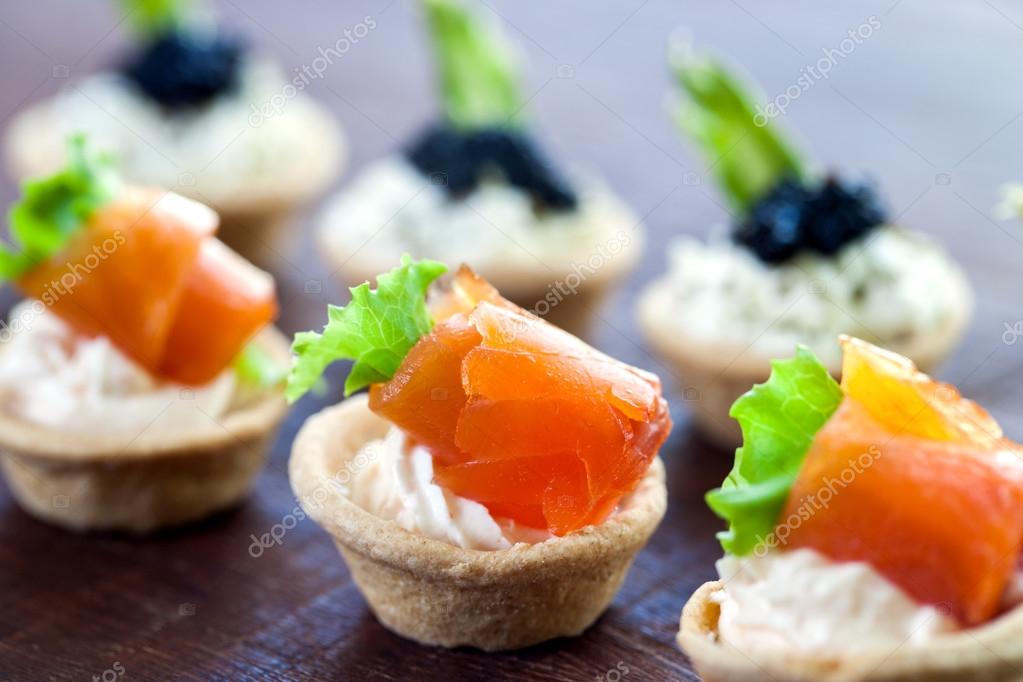Multiple mini seafood pastry tartlets. Stock Photo by ©karelnoppe 88192766