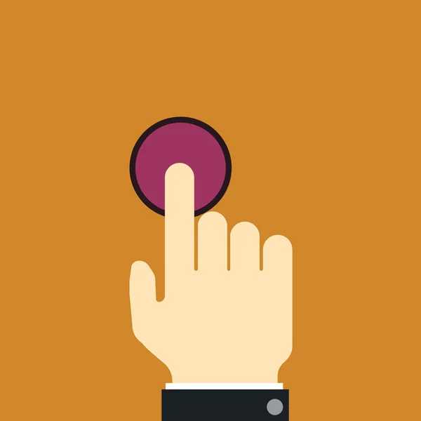 Pressing finger on red button. ⬇ Vector Image by © olya_zhe | Vector ...