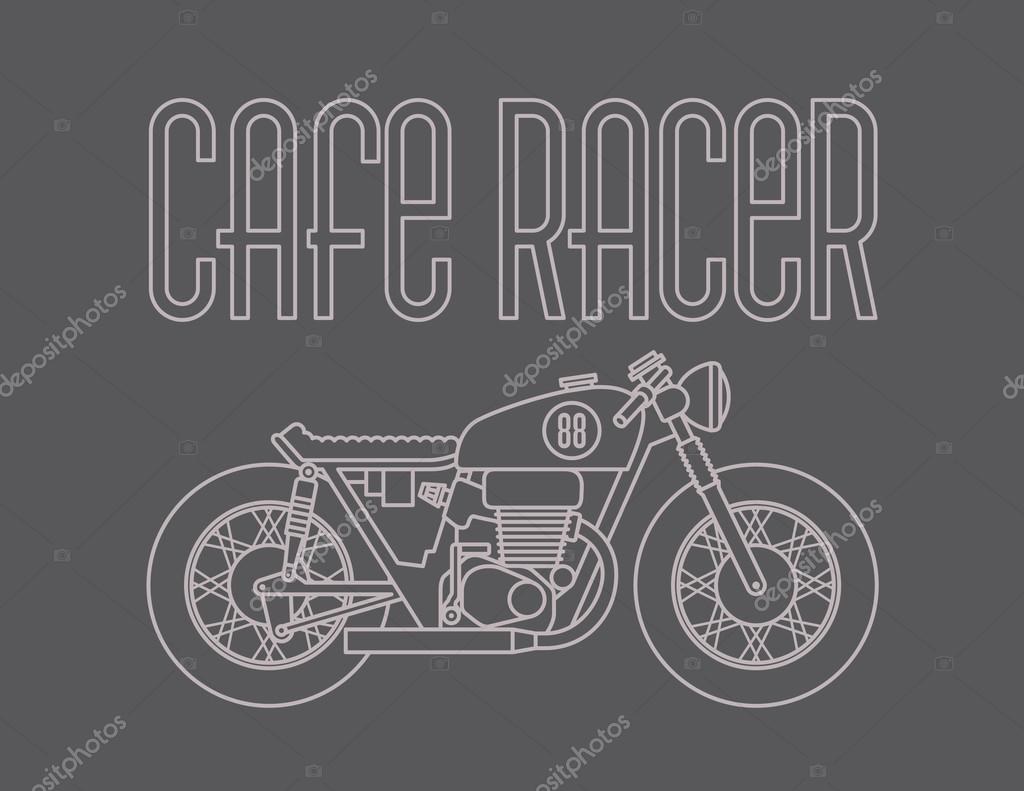 Cafe Racer Motorcycle Design Stock Vector by ©fiftyfootelvis 106911336