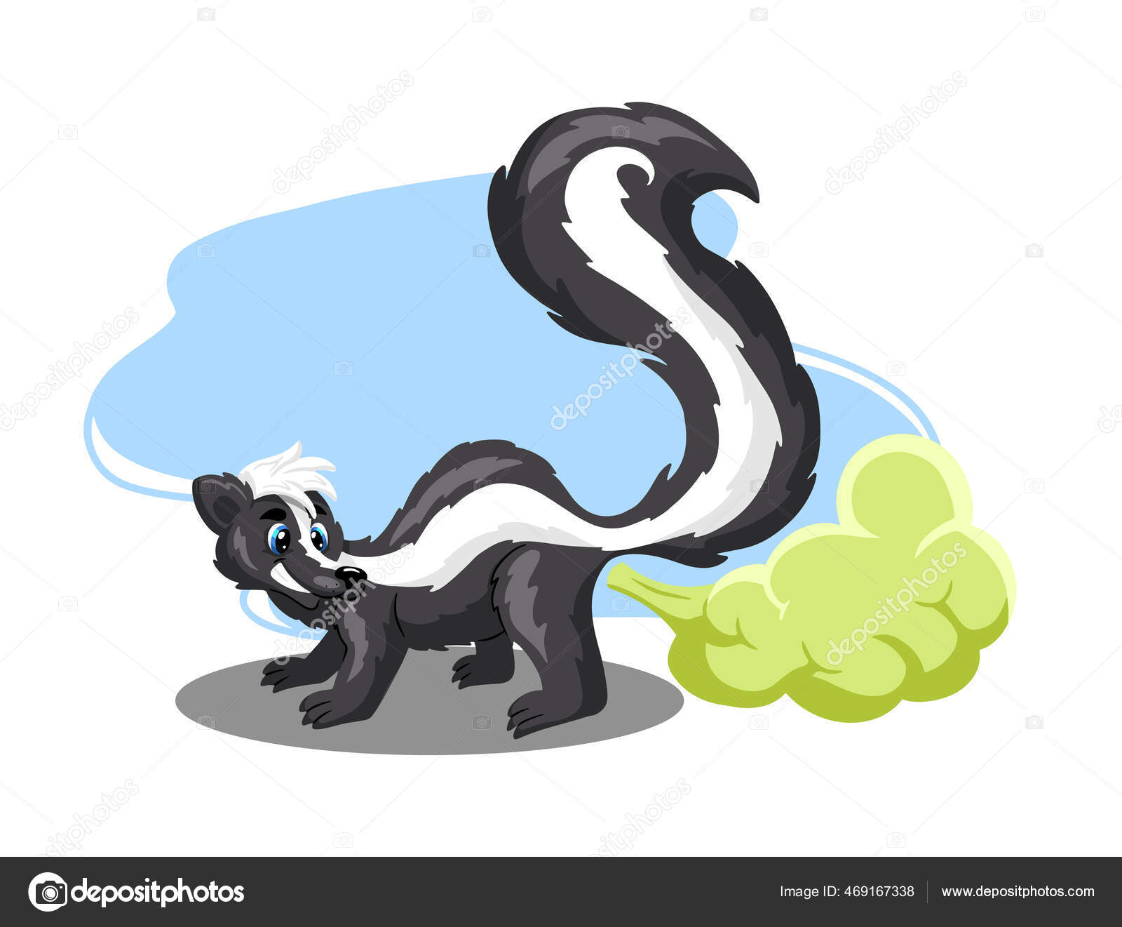 Cartoon Smelly Skunk Stinky Skunk Cartoon Stock Illustrations – 119