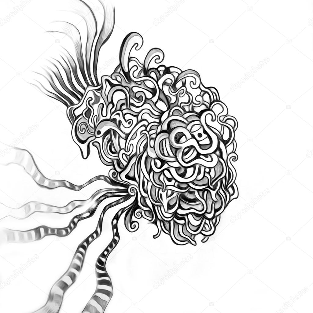 Abstract Brain Drawing