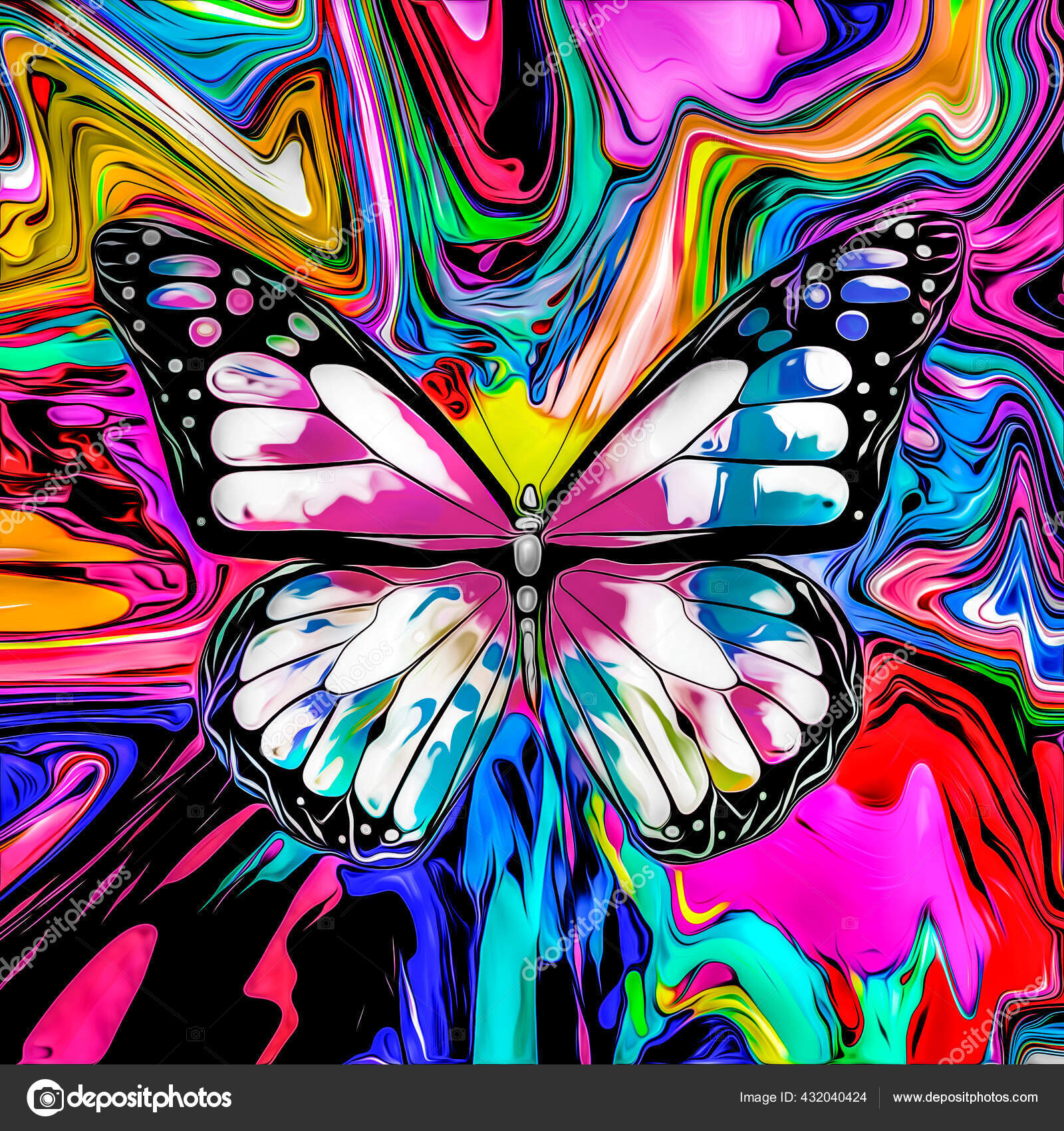Colorful Paintings Of Butterflies