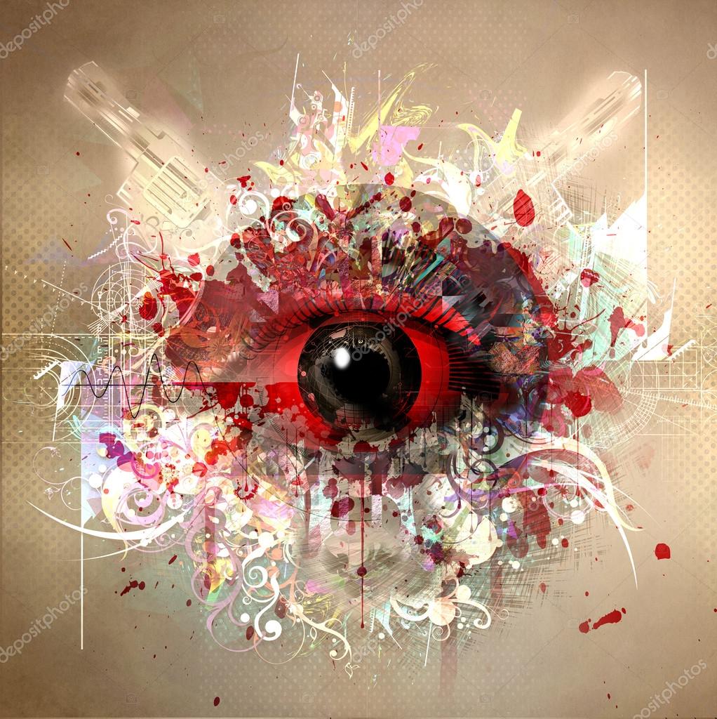 Esoteric eye on a colored background. Stock Photo by ©valik4053022 58383957