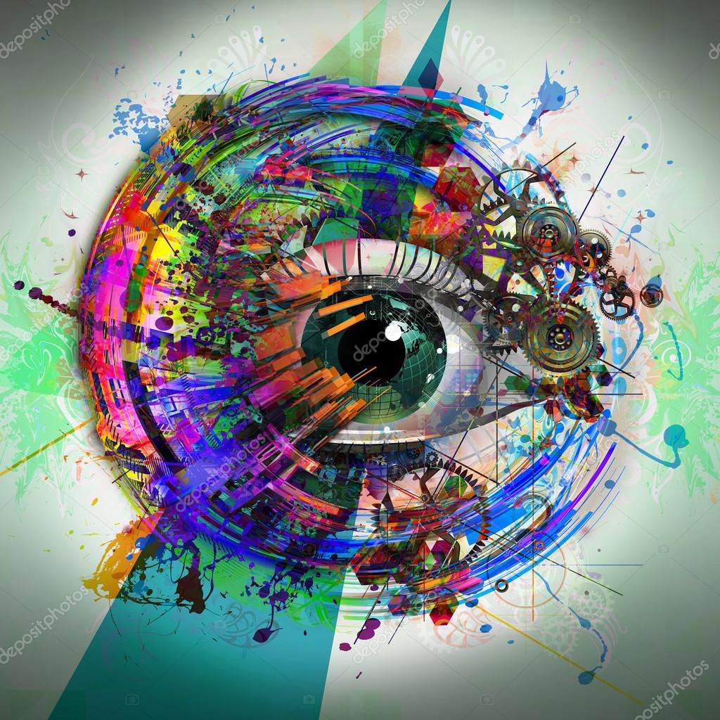 Human eye on creative background — Stock Photo © valik4053022 #68952471