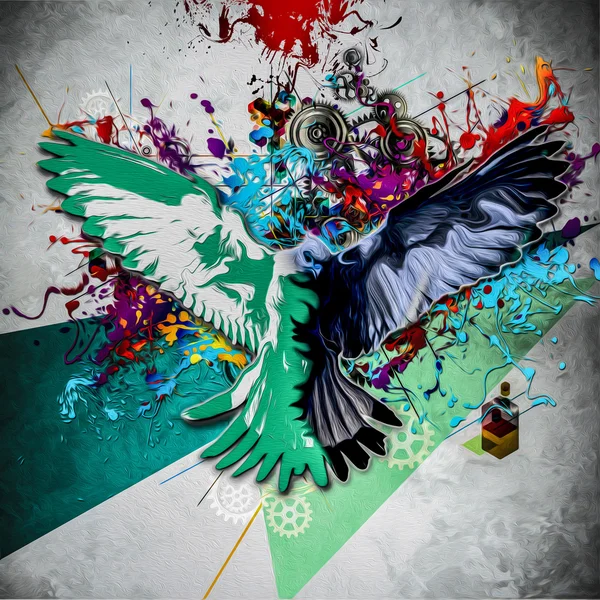 Modern art with dove — Stock Photo © valik4053022 #83412942