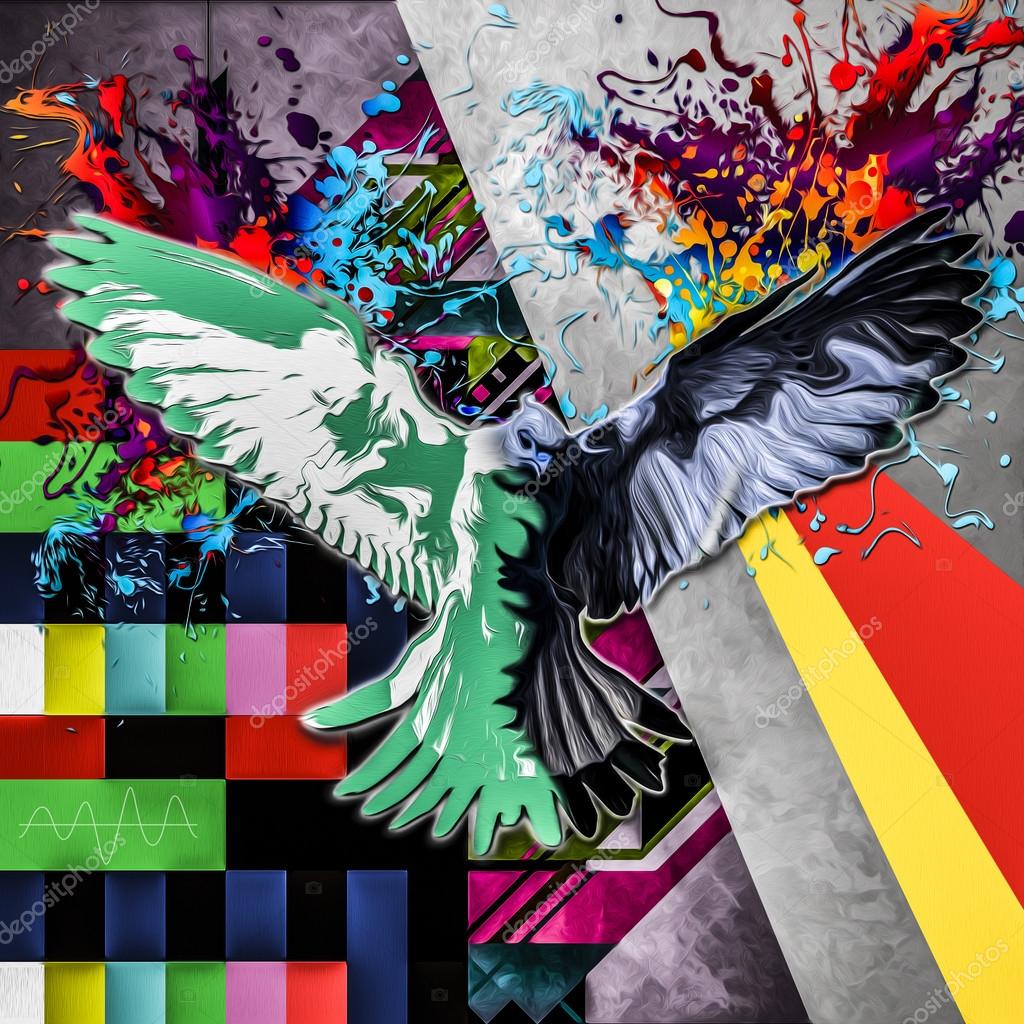 Modern art with dove — Stock Photo © valik4053022 #83412942