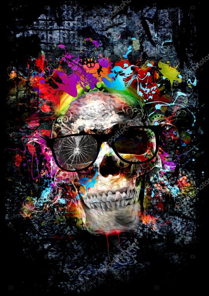 Colorful Skulls Wallpaper