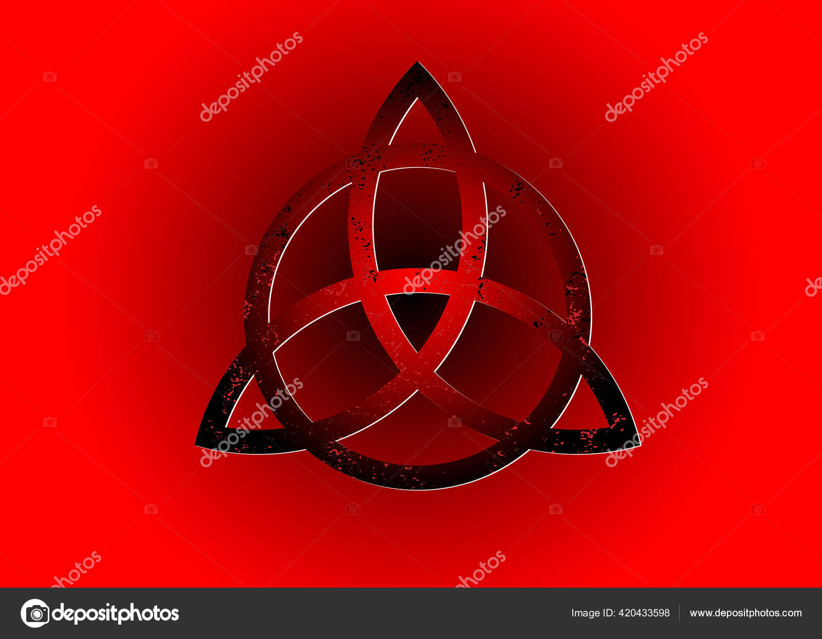 Logotipo Triquetra Signo Nudo Trinitario Símbolo Wiccan Para Protección ...