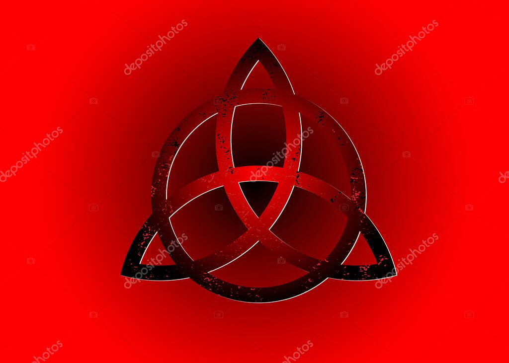 Logotipo Triquetra Signo Nudo Trinitario Símbolo Wiccan Para Protección ...
