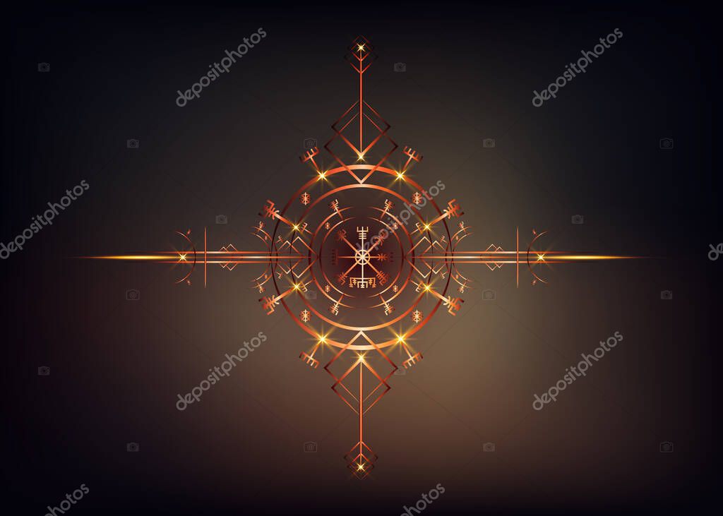 Magia antigua vikinga art deco, Vegvisir magia navegación brújula ... Magia antigua vikinga art deco, Vegvisir magia navegación brújula ...