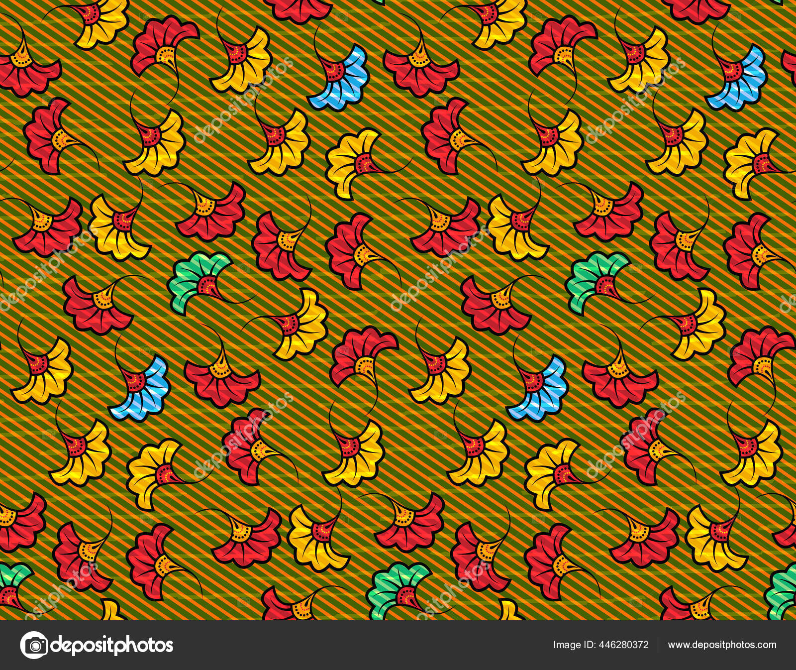 African Wax Print Fabric Ethnic Handmade Ornament Seamless Design ...